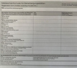 Kurkarten & Meldescheine